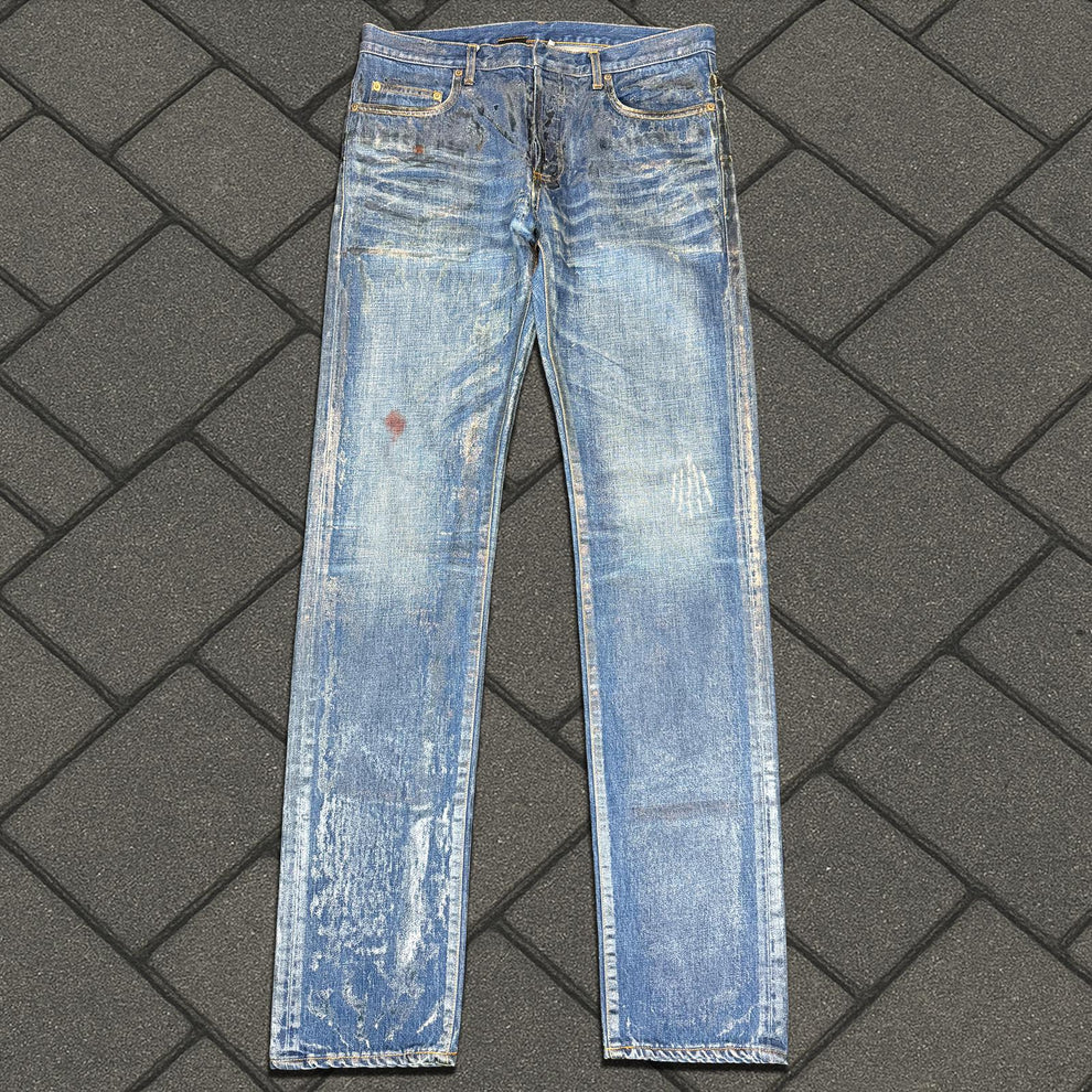 SS07 Dior Homme Blue Luster Waxed Denim – Crybynoon Archive